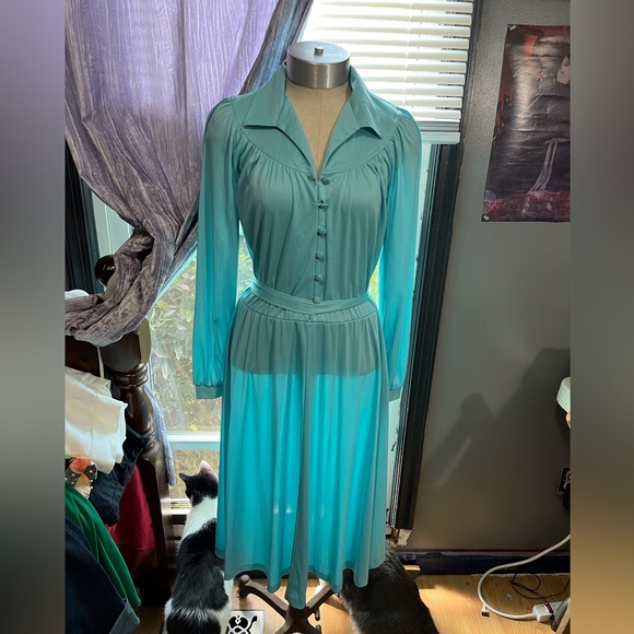 Sears | Dresses | Vintage Sears Teal Dress | Poshmark